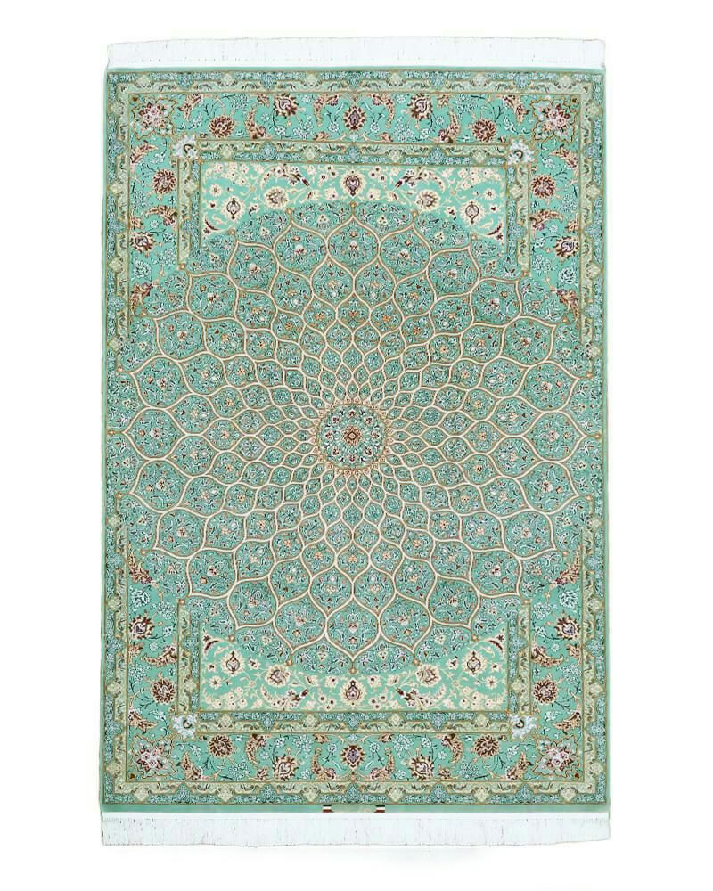 ペルシャ絨毯イスファハン産ダバリ工房毛＆絹 154x238cm商品番号84961 | ペルシャンギャラリー青山【直営店】